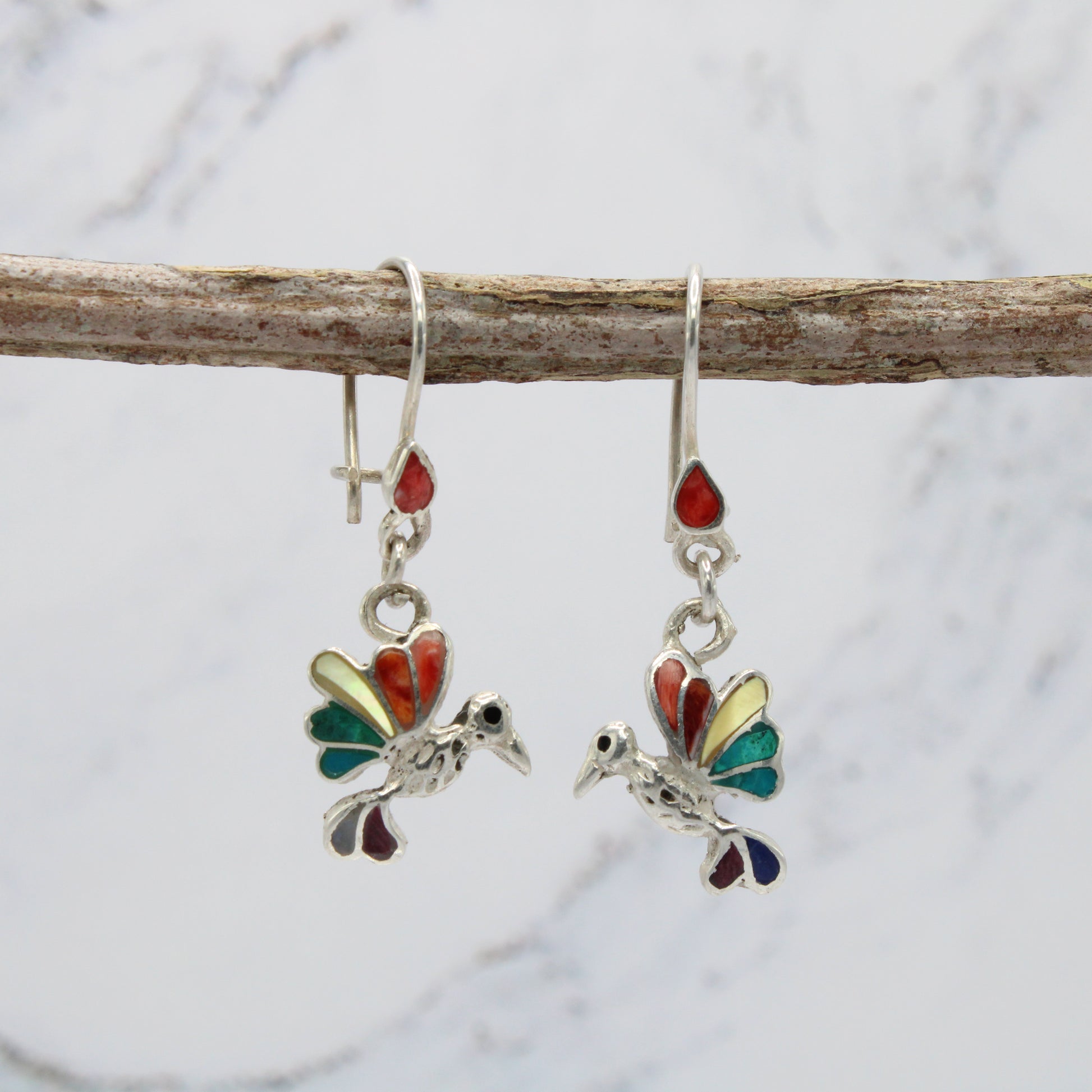 Hummingbird Silver Earrings – BohoAndinoPeru